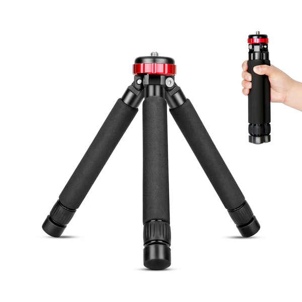 Mini Tripod All Metal Tabletop Tripod Stand with 1/4 and 3/8 Screw Mou ...